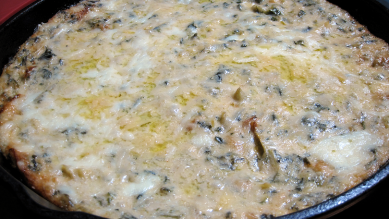 Pellet Smoked Spinach Artichoke Dip – Man That's Cooking