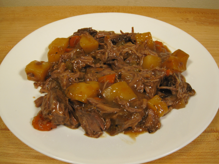 Slow Cooker Mock Tender Roast – Man That's Cooking